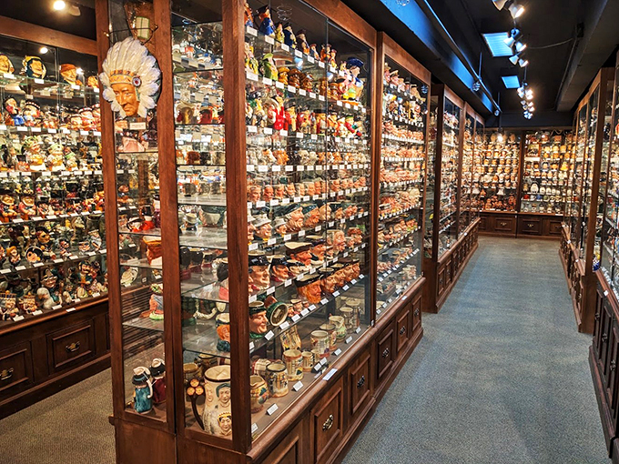 From stern soldiers to jolly jesters, these jugs tell tales of history and artistry. It's like a ceramic comedy club!