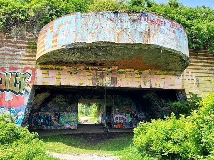 Imagine the echoes of history bouncing off these walls. Battery Steele stands silent, its corridors a playground for both explorers and artists.