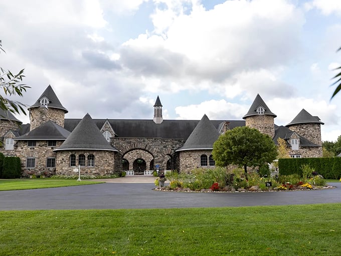 Stone walls and manicured gardens &ndash; it's like someone dropped a piece of Europe into the Michigan countryside. Photo credit: Annie Fairfax