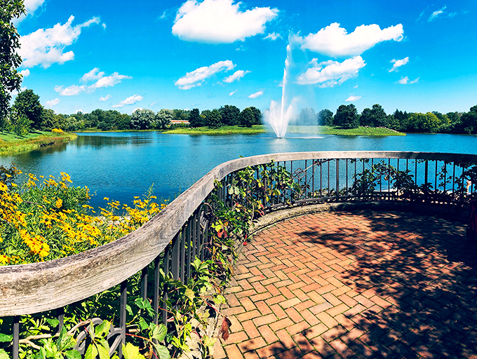Fountain of youth? No, just Chicago Botanic Garden's show-stopping water feature, giving geysers a run for their money.