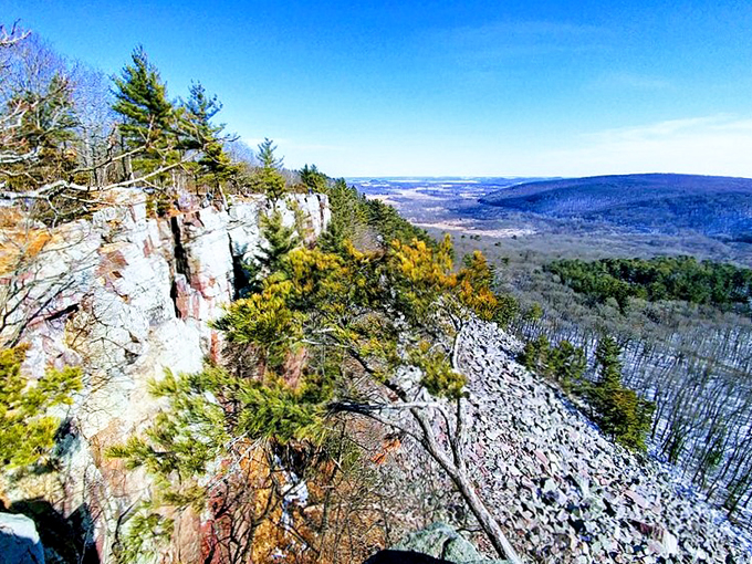 Nature's skyscrapers rise from tranquil waters. Here, even couch potatoes might be tempted to channel their inner mountain goat.