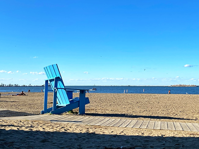 Blue skies, golden sand, and a splash of blue! This beach is serving up summer vibes with a side of "why don't we live here?"