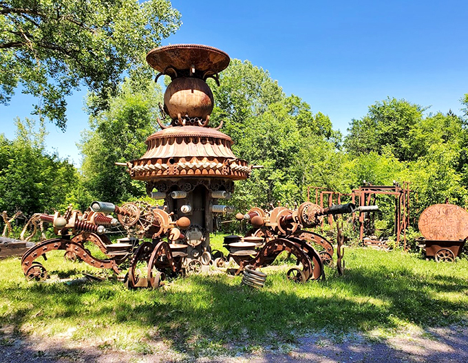 Time machine or modern art? This steampunk spectacle has more gears than a Swiss watch convention.