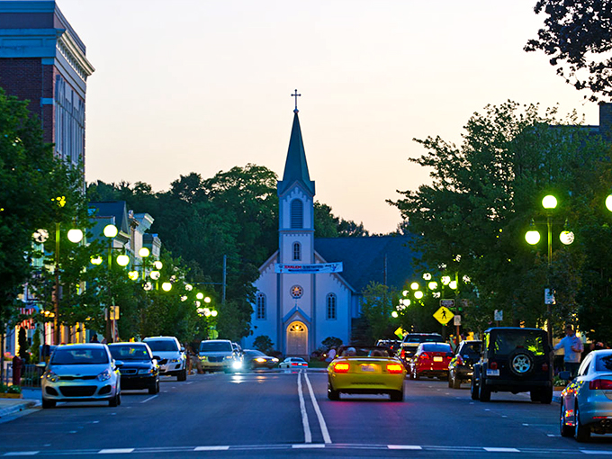 Boater's paradise! Harbor Springs marina sparkles like a jewel, with enough boats to make even James Bond jealous.