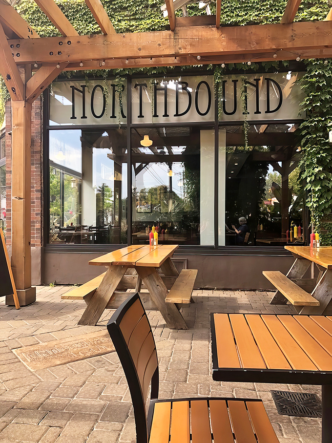 Patio perfection at Northbound. Soak up Minnesota sunshine while savoring smoked meats and suds &ndash; it's like a cookout, but way cooler.