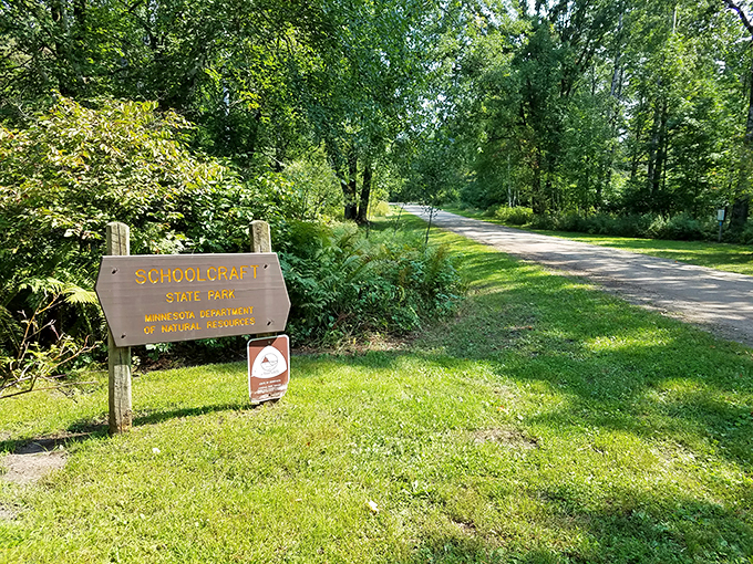 Forget cell service, find serenity. Schoolcraft's trails lead to a simpler time, just add a few modern camping luxuries. Photo credit: Ben Cedarberg