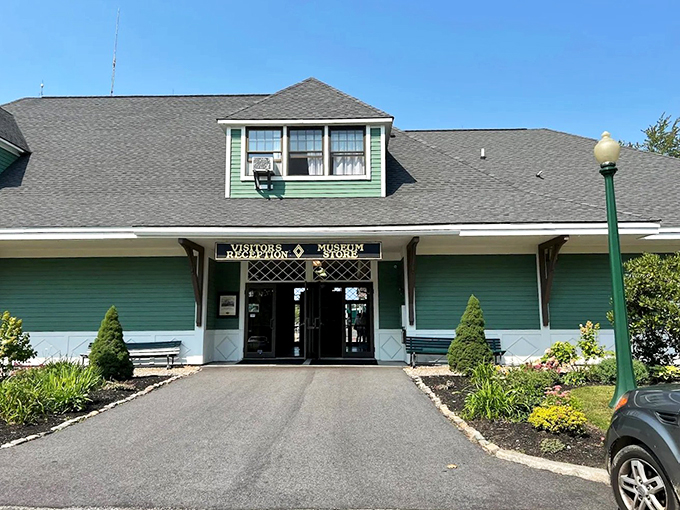 Forget Uber, this is how you travel in style. Seashore Trolley Museum's charming depot takes you back to simpler, clickety-clack times.