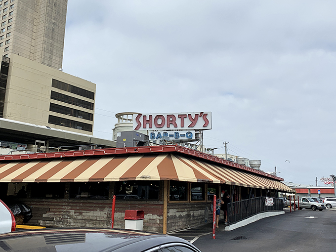 Inside Shorty's, it's like a barbecue theme park for grown-ups. Prepare for a flavor rollercoaster that'll leave you dizzy with delight.