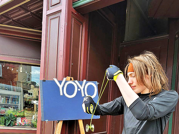 Nostalgia on a string! Where else can you see the entire history of procrastination toys under one roof?