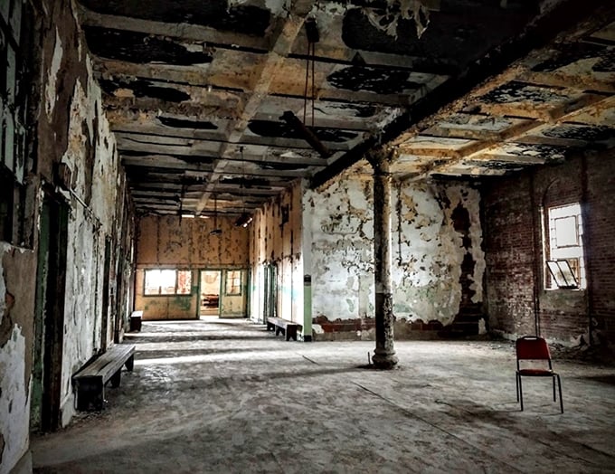 Talk about a fixer-upper! This massive stone structure gives "open floor plan" a whole new meaning&mdash;just bring your own iron bars.