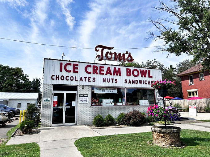 Checkerboard charm and chrome dreams. This place is like finding your grandma's secret ice cream recipe.