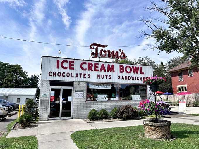 Checkerboard charm and chrome dreams. This place is like finding your grandma's secret ice cream recipe.