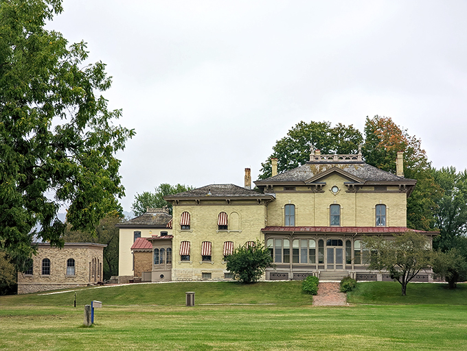 Fur trade fortune meets architectural indecision. Villa Louis is like a layer cake of 19th-century styles!