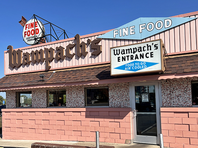 Step into Wampach's time machine, where the 'Fine Food' sign isn't just a promise&mdash;it's a time-honored tradition of deliciousness.