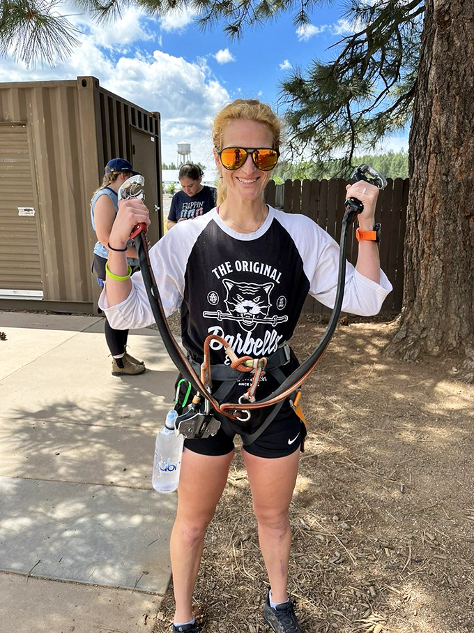 Suited up and ready to conquer! This adventurer's grin says it all - part excitement, part "what did I get myself into?"