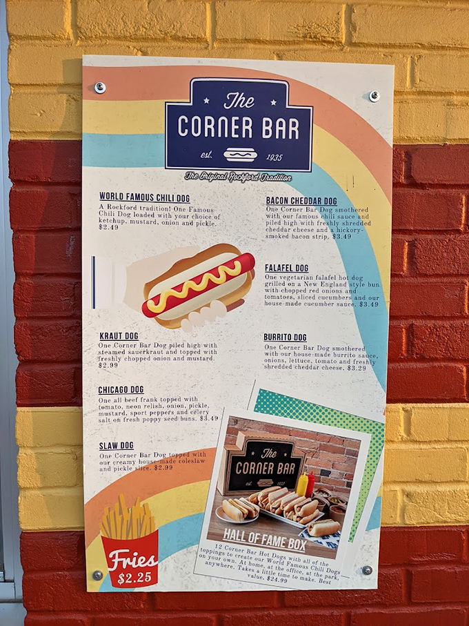 "World Famous Chili Dog?" Challenge accepted! This menu is a roadmap to delicious adventures, with pit stops for every palate.