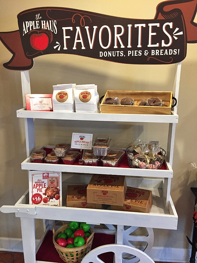 Decisions, decisions! The Apple Haus Favorites display is a siren song of sugary temptation.