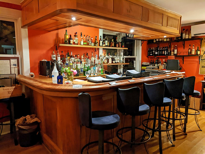 The warm wooden bar feels like that perfect neighborhood spot where everybody might not know your name yet, but they will.