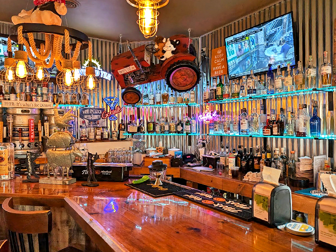 This isn't your typical barn's watering hole - neon lights and creative cocktails prove Maine knows how to mix rural charm with modern flair.