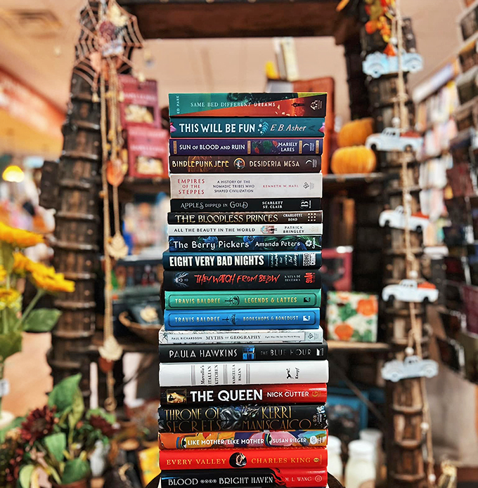 A carefully curated display showcases everything from bestsellers to hidden gems, proving good books are like good friends - they never disappoint.