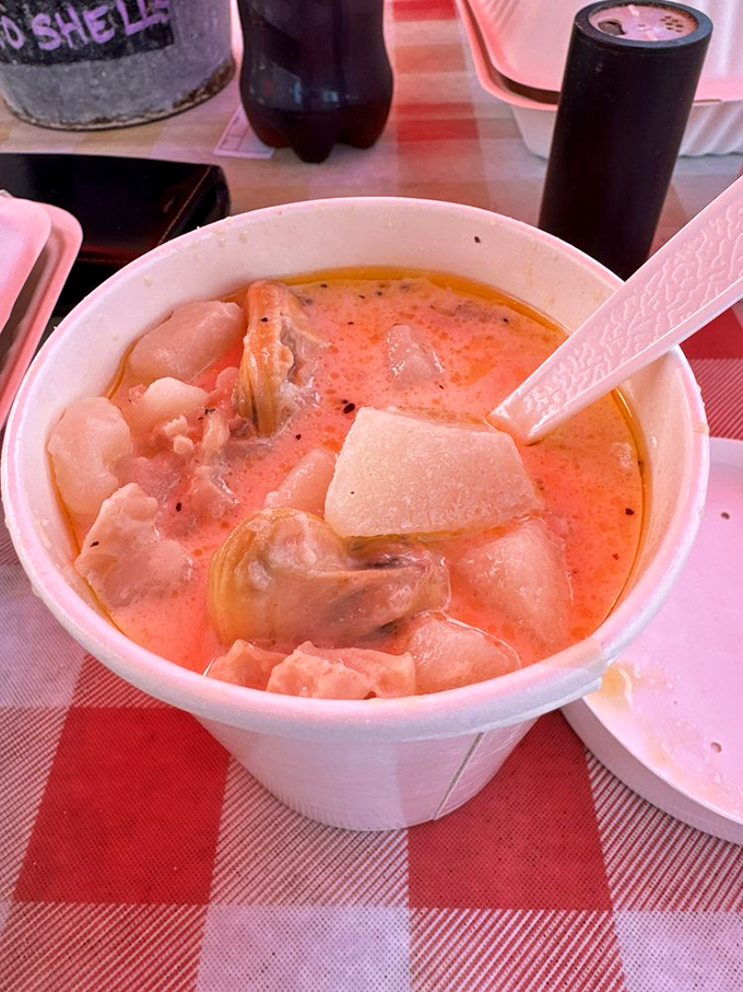 This isn't just clam chowder - it's a creamy ocean symphony with tender clams and potatoes playing the starring roles. Photo credit: Bill B.