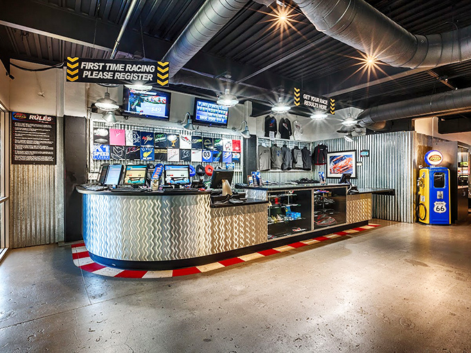 First-timers, your journey begins here! This registration counter is the gateway to your high-octane adventure.