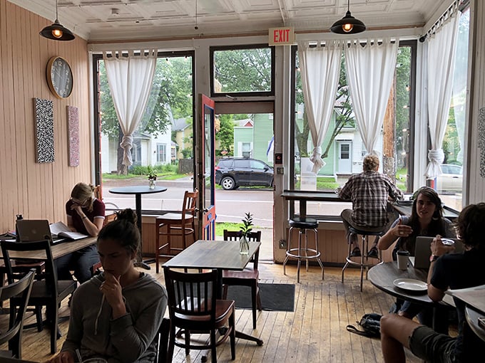 Where laptops meet lattes and pastries spark conversations. It's like a scene from 