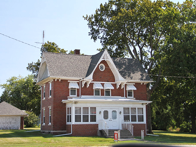 This Victorian beauty stands as a testament to Maquon's architectural heritage, complete with classic white trim and welcoming porch.