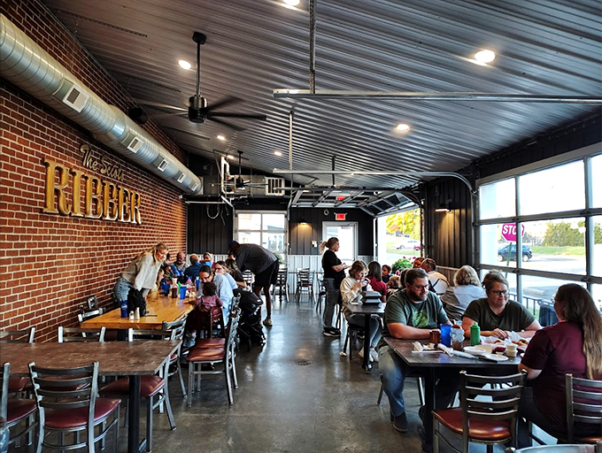 Where everybody knows your name... and your favorite cut of meat. The Ribber's dining room buzzes with anticipation.
