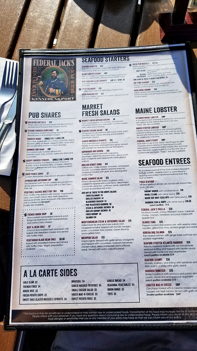 Ahoy, menu mateys! This isn't just a list of dishes; it's a map to culinary adventure. From seafood starters to pub grub, there's treasure for every palate.