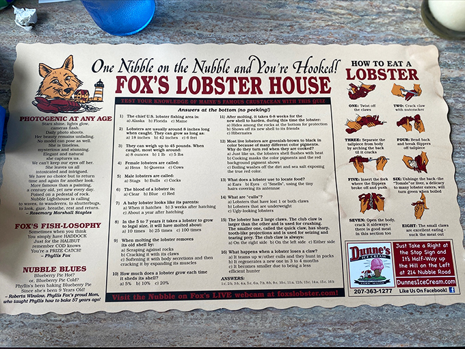 This menu isn't just a list; it's a treasure map to lobster nirvana. Who knew learning about crustaceans could be more fun than a round of maritime trivia?