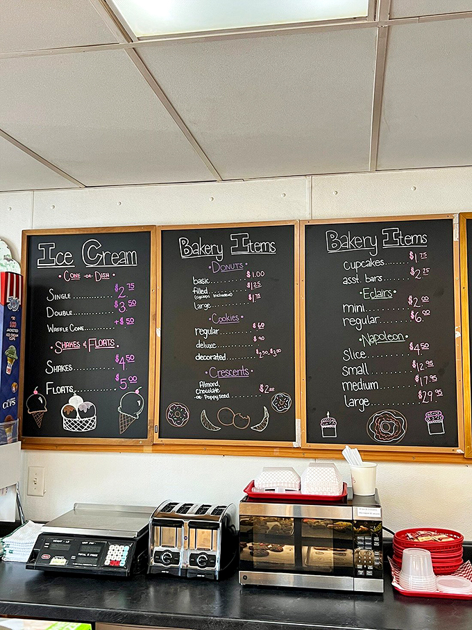 Decisions, decisions! The chalkboard menu is a roadmap to deliciousness, with prices that won't break the piggy bank.