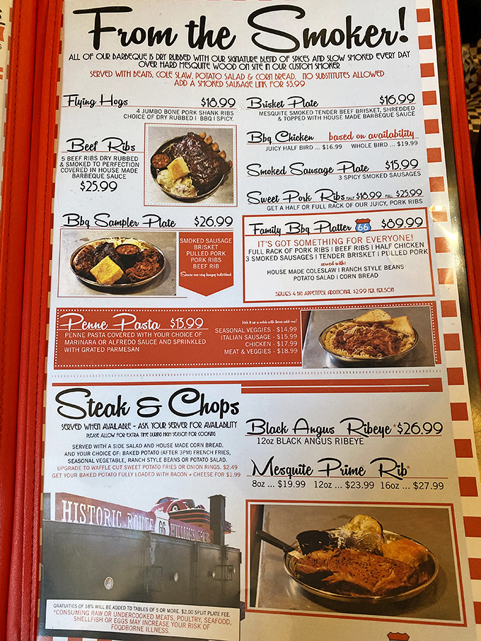 From the smoker to your plate, this menu is a carnivore's dream come true. Warning: May cause spontaneous happy dances at the table.