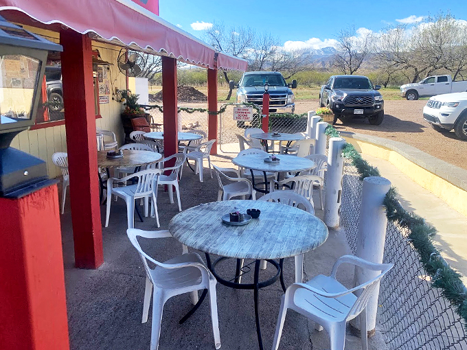 Mountain views and fresh air complement every meal at the covered patio, where desert breezes join you for breakfast.