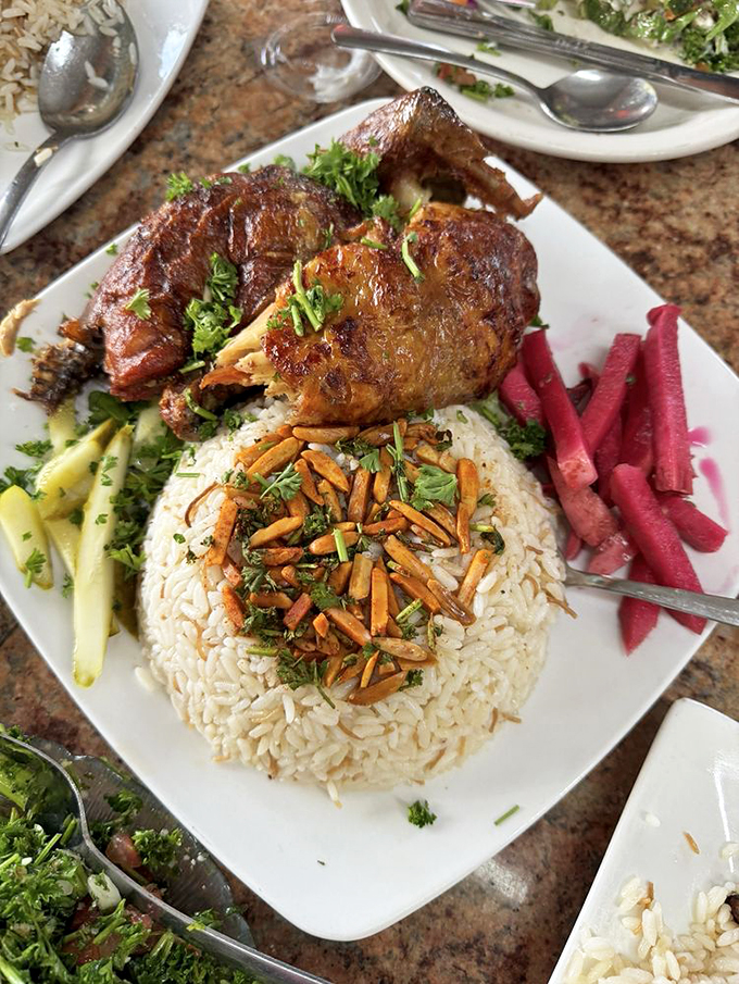 Golden-brown perfection meets fluffy rice, with those signature toasted almonds adding a crunch that'll make your taste buds dance.