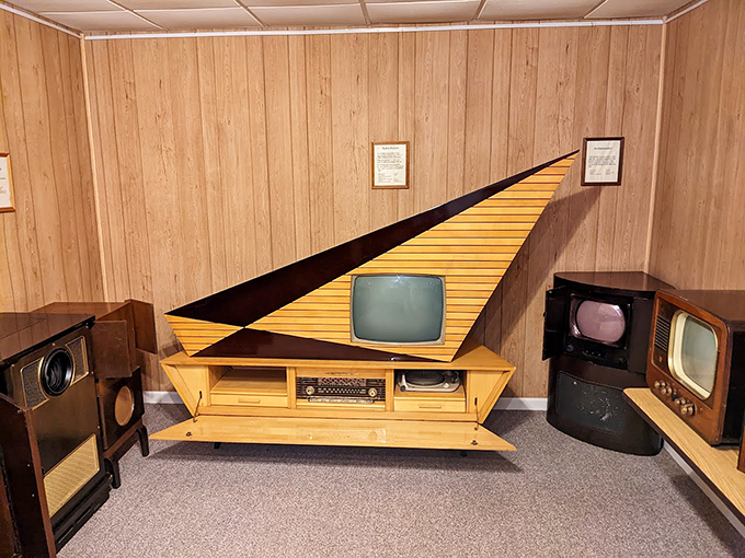 From boxy behemoths to space-age designs, this collection of TVs is like a family reunion of long-lost electronic relatives. Can you spot your childhood set?