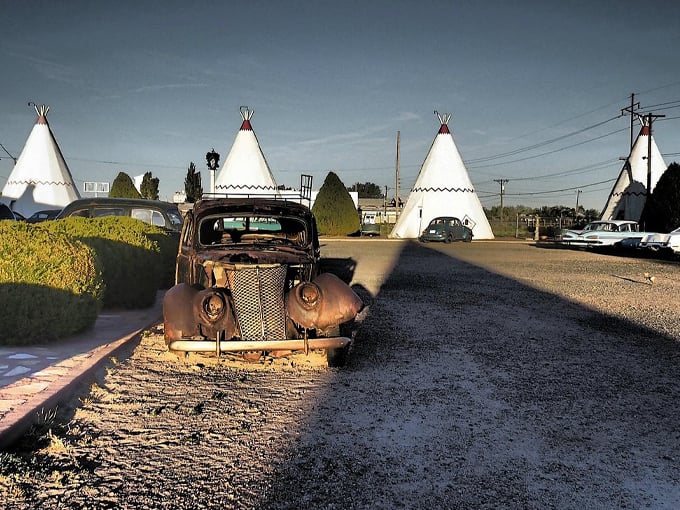 Sleep in a wigwam? You betcha! These concrete teepees are the ultimate retro road trip experience. Clark Griswold, eat your heart out! Photo credit: RosalieBelmont