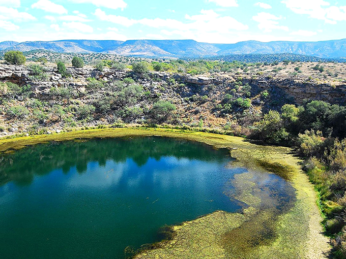Nature's infinity pool? This emerald oasis in the desert looks like Mother Nature's version of a luxury resort.