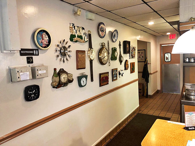 Wall-to-wall whimsy! This clock collection would make even the White Rabbit from Alice in Wonderland feel right at home. Photo credit: Scott K