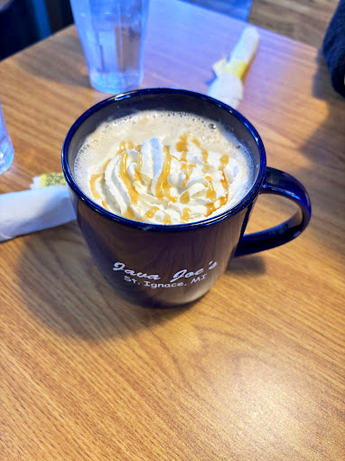 Not your average Joe! This mug of liquid happiness comes with a side of nostalgia and a dollop of pure, creamy indulgence.