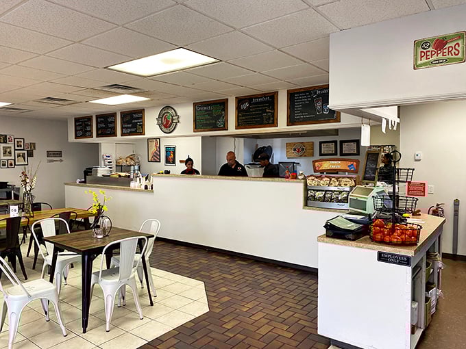 Where culinary dreams come true! The Cracked Pepper's counter is like a magic wand, transforming simple ingredients into sandwiches that could make a grown man weep with joy. Photo credit: Seul Garcia