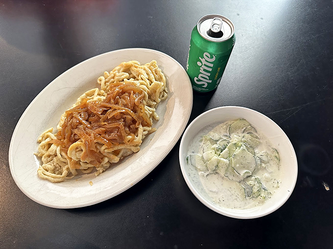 Mac and cheese's sophisticated European cousin has arrived! This sp&auml;tzle is like a warm hug for your taste buds, complete with a side of nostalgia.