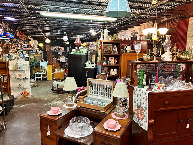 Step into a living room from yesteryear. This cozy corner could be the set for "Mad Men" or your grandma's house&mdash;either way, it's pure vintage charm.