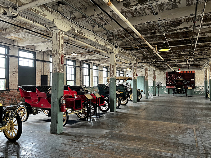 Rows of vintage beauties line up like contestants in a Miss America pageant for cars. Each one tells a story of innovation and elbow grease.