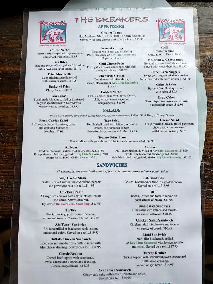 The menu at The Breakers reads like a love letter to seafood lovers, with options that'll make your stomach growl louder than the surf outside.