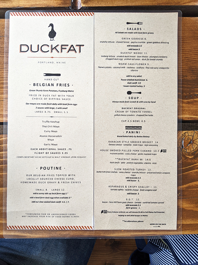 Behold, the menu of dreams! Where Belgian fries meet gourmet paninis, and salads aren't just an afterthought.