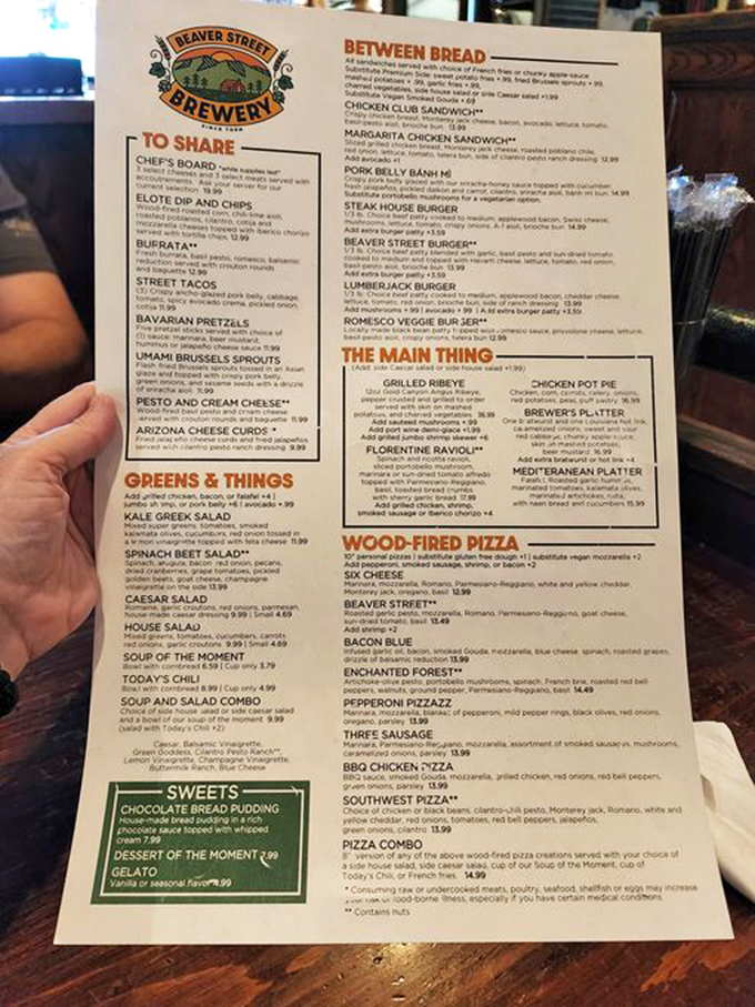 Decisions, decisions! This menu is a treasure map of culinary delights that would make Indiana Jones swap his whip for a fork. Photo credit: Photo credit: Shelley Johnsen