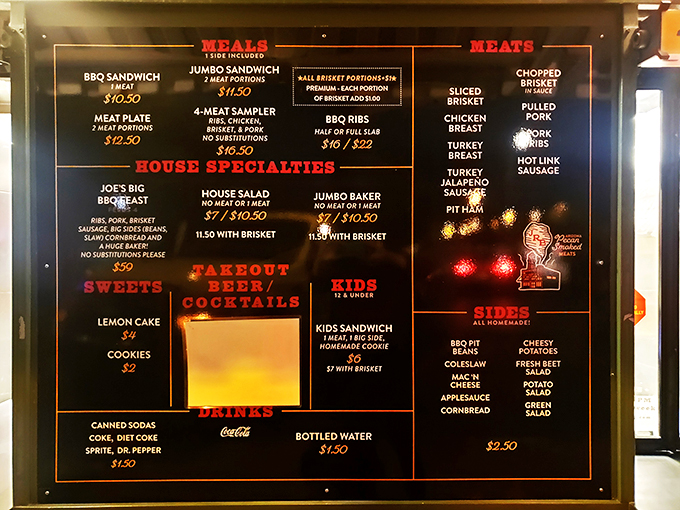 Decisions, decisions! This menu board is like a roadmap to flavor town, with every pit stop more tempting than the last.