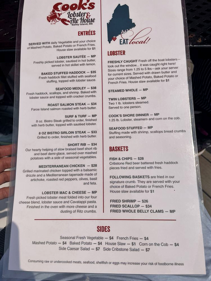 Decisions, decisions! This menu is like a treasure map, with X marking the spot for every seafood lover's dream.