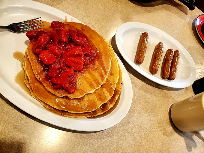 Pancake perfection! These fluffy discs of joy are so good, you'll want to frame them instead of eat them.